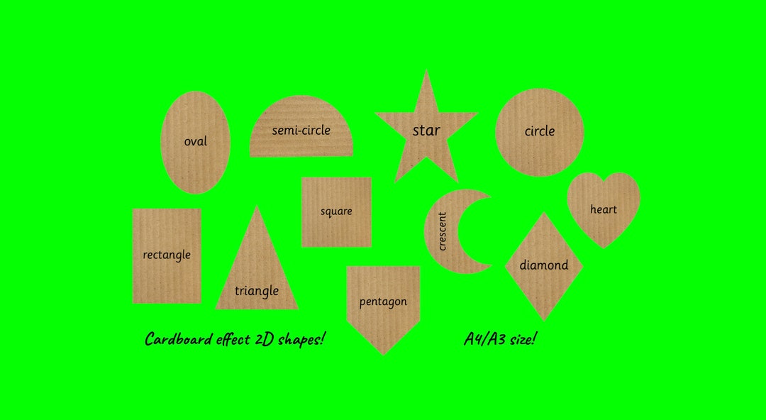 2D Shape Display / Large 2D Shapes / 2D Shape Recognition / - Etsy