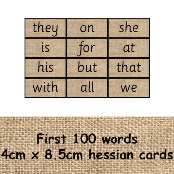 High Frequency Words 1 100 - Etsy UK