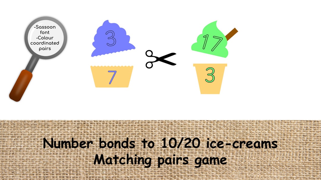 Number Bonds to 10 / Number Bonds to 20 / Pairs to 10 / Pairs to 20 ...