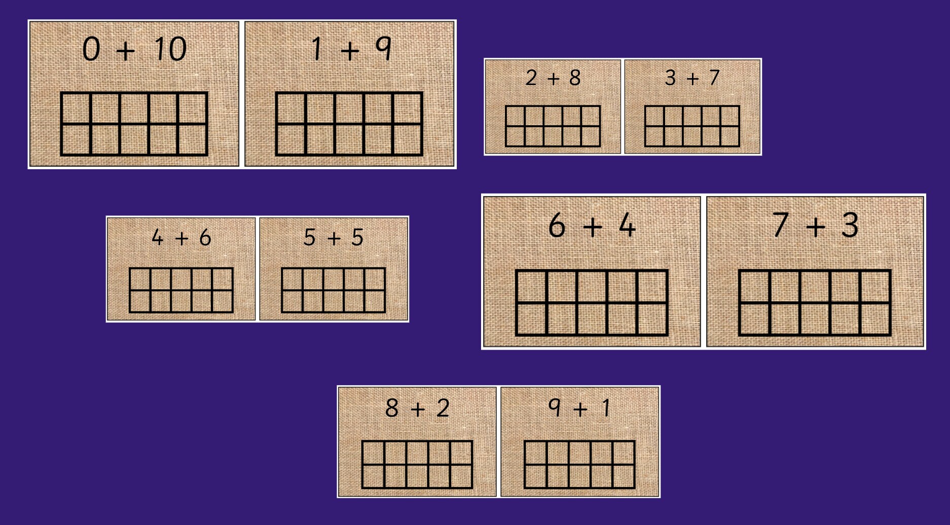 Number Bonds to 10 Maths Display Posters Playdough Mats - Etsy UK
