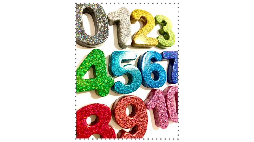 3cm 0-10 Resin Numbers / Rainbow Numbers / EYFS Maths Resource - Etsy
