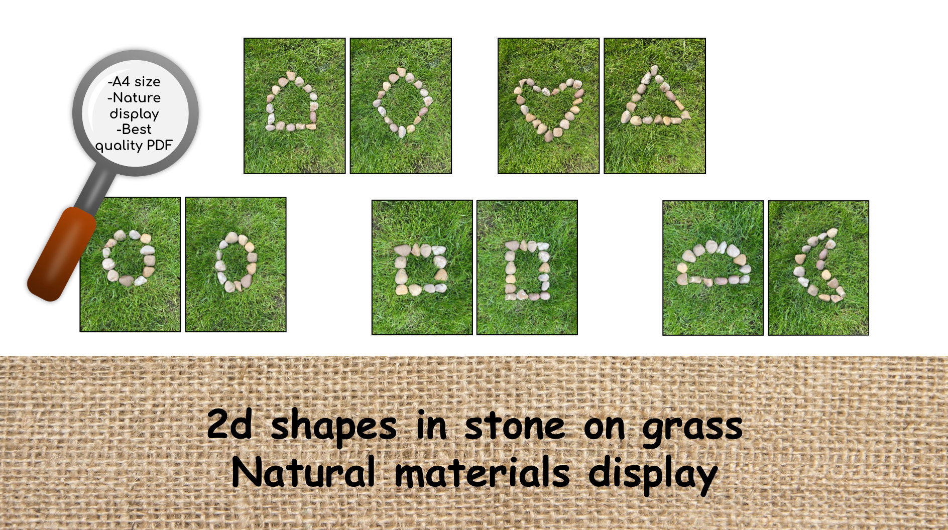 Shapes / 2D Shapes / Stone 2D Shapes / Classroom Maths Display - Etsy UK
