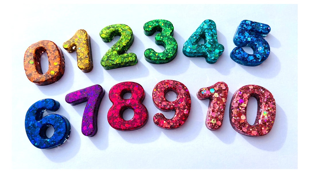 3cm 0-10 Resin Numbers / Rainbow Numbers / EYFS Maths Resource ...