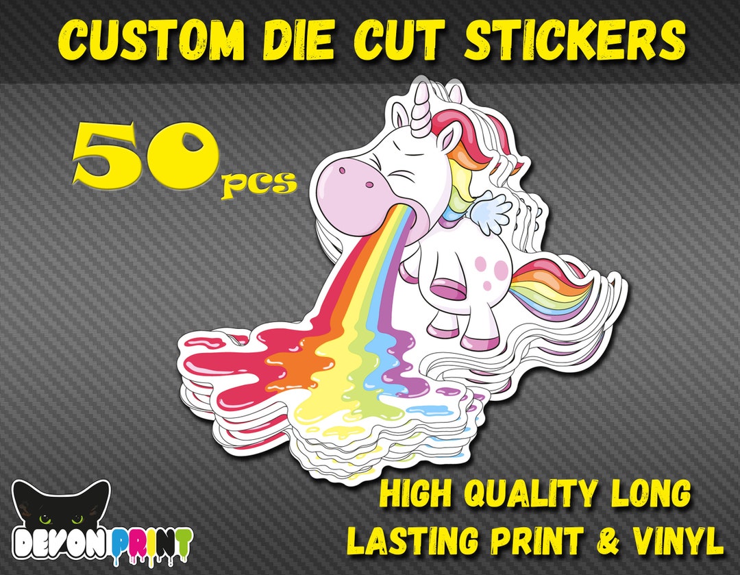 50 Custom Die Cut Vinyl Stickers: the Ultimate Branding Solution ...