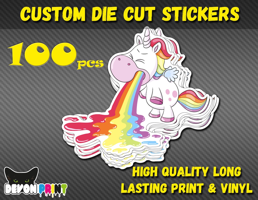 100 Custom Die Cut Vinyl Stickers: the Ultimate Branding Solution ...