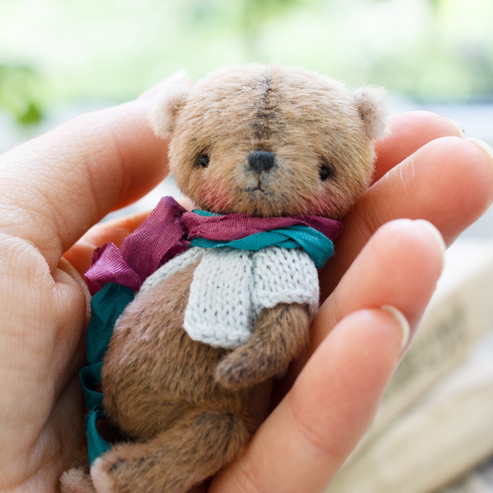 Miniature Teddy Bear Pattern, Stuff Teddy Bear Sewing Pattern, Mini ...