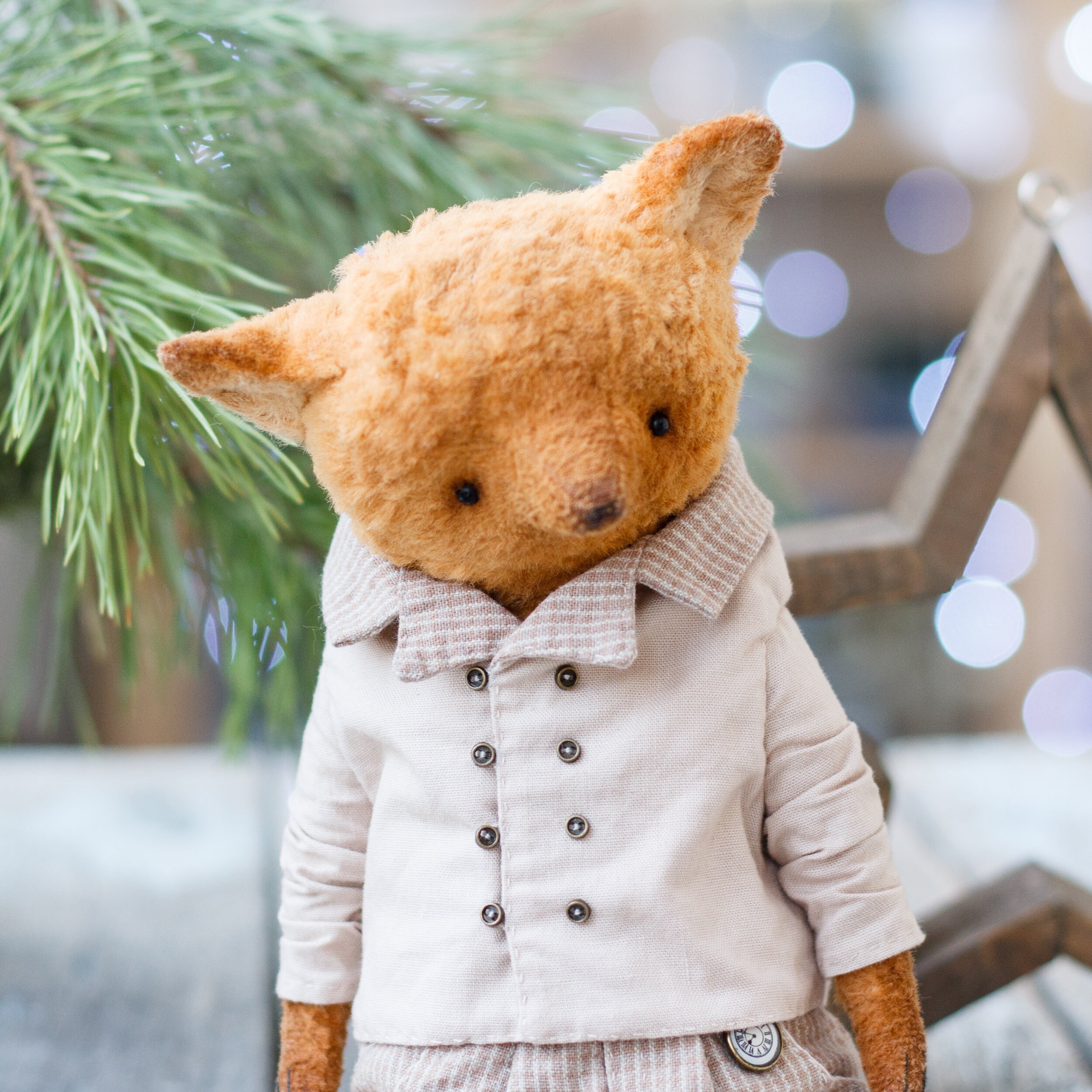 Teddy Fox Pattern With Clothes, Fox Sewing Pattern, Teddy Bear Pattern, Stuffed Fox With Jacket ...