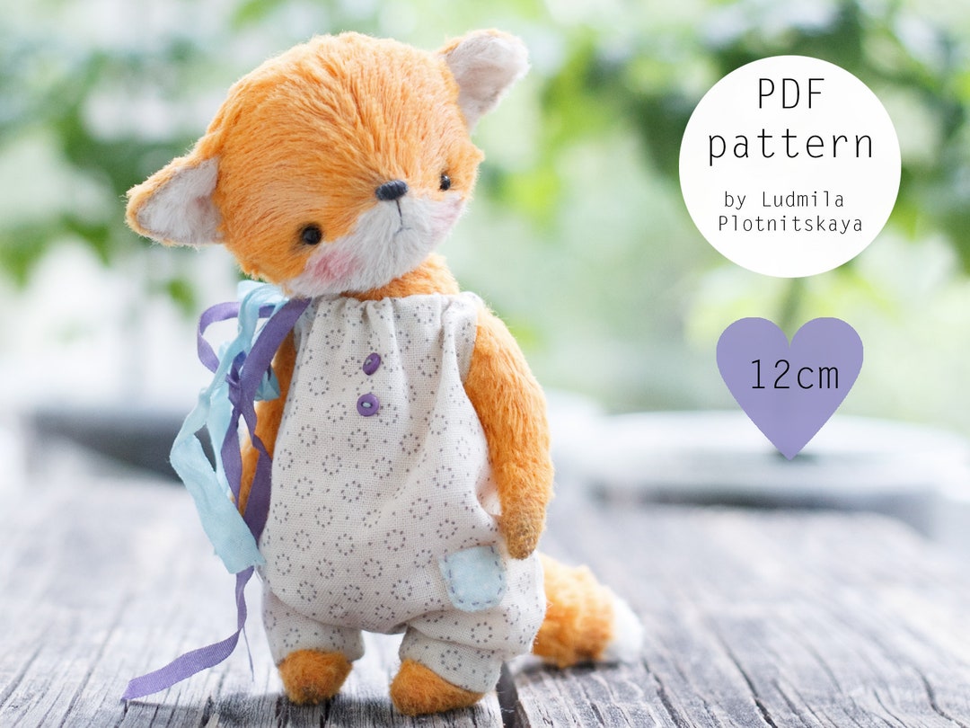 Fox Sewing Pattern With Clothes, Jointed Teddy Pattern, Miniature ...