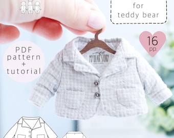 Overalls Sewing Pattern for Teddy Bear, Doll Clothes Pattern, Toy Dress ...