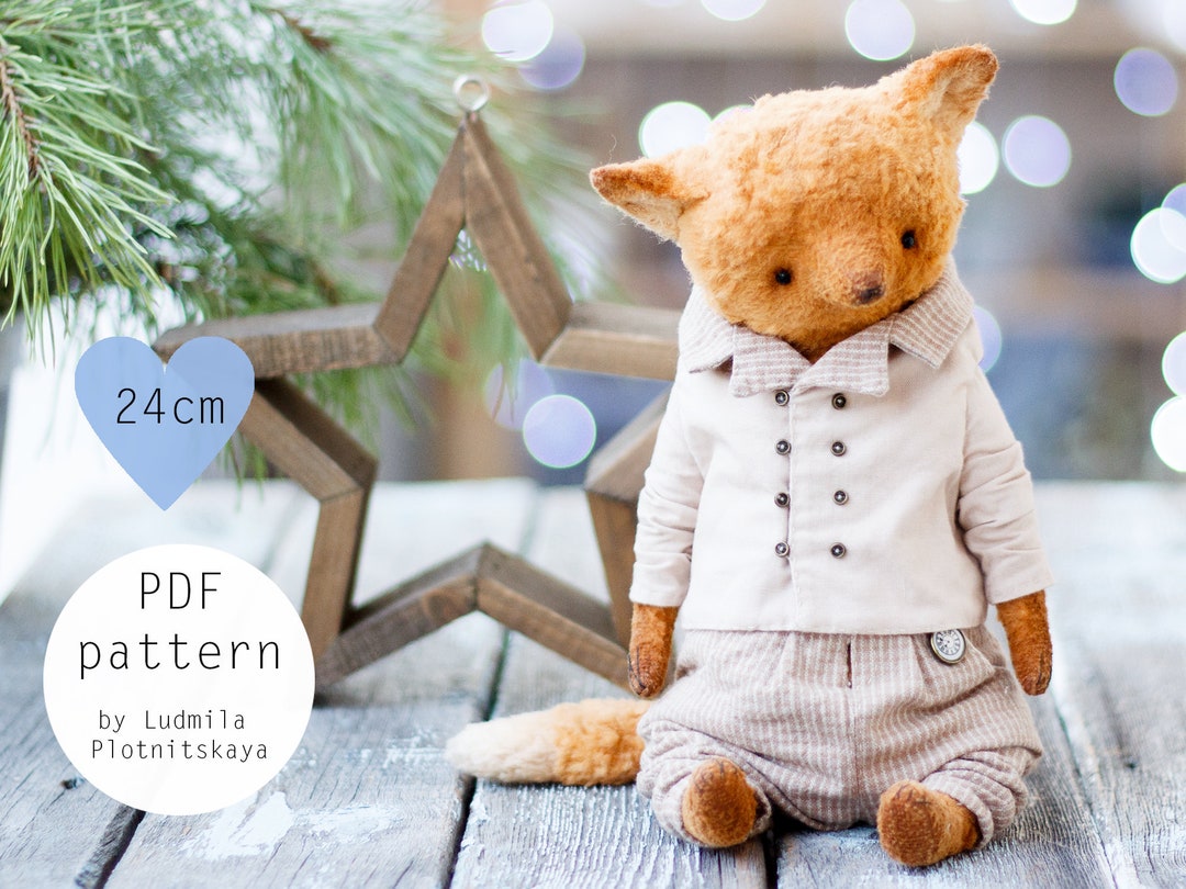 Teddy Fox Pattern With Clothes, Fox Sewing Pattern, Teddy Bear Pattern ...