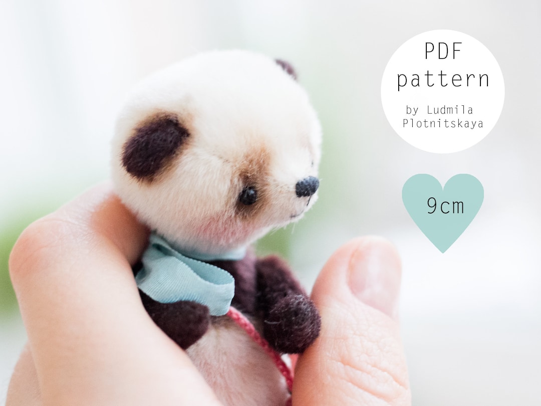 Teddy Panda Sewing Pattern, Miniature Teddy Bear Joint Pattern, Soft ...