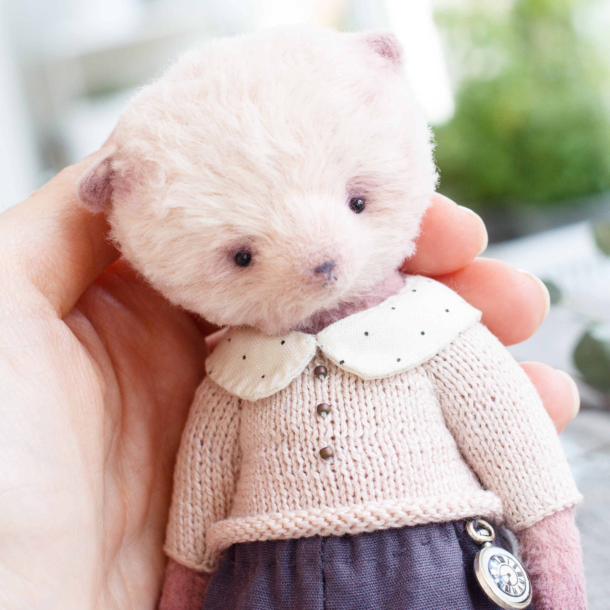 Teddy Bear Sewing Pattern With Bunny Ears Doll Hat, Artist Bear Pattern ...