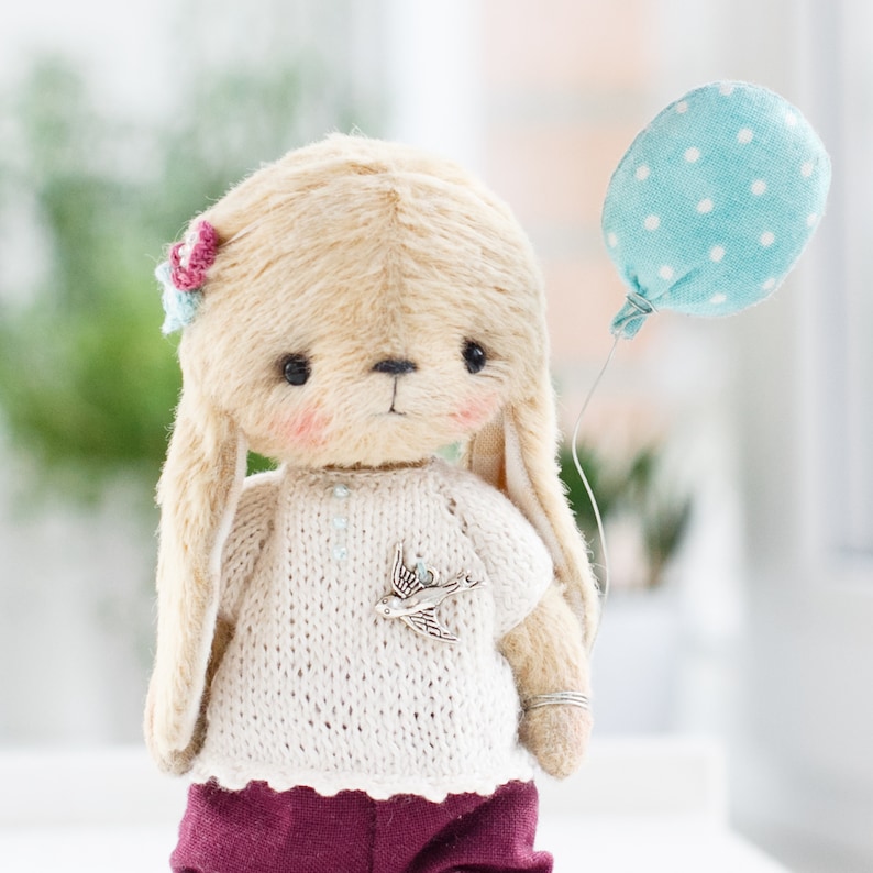 Artist Teddy Bunny Sewing Pattern, Teddy Bunny, Ooak Miniature Teddy ...