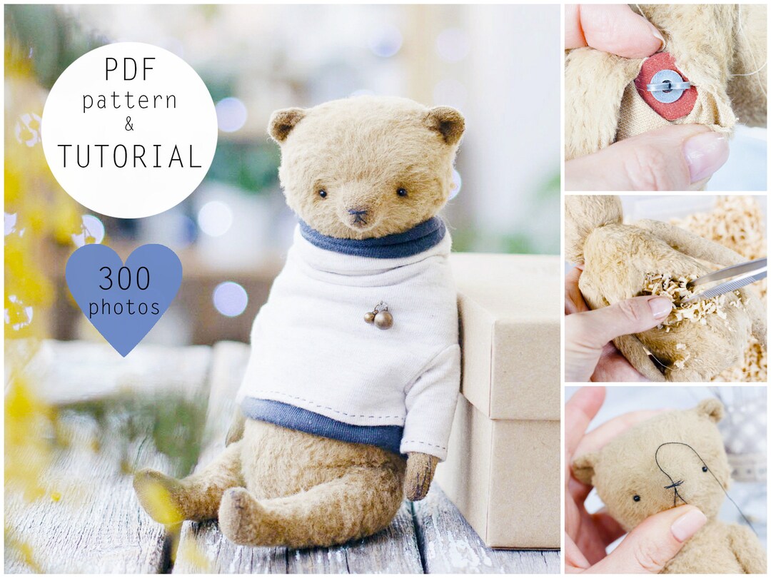 Teddy Bear Tutorial, Teddy Bear Sewing Pattern, Teddy Bear Pattern ...