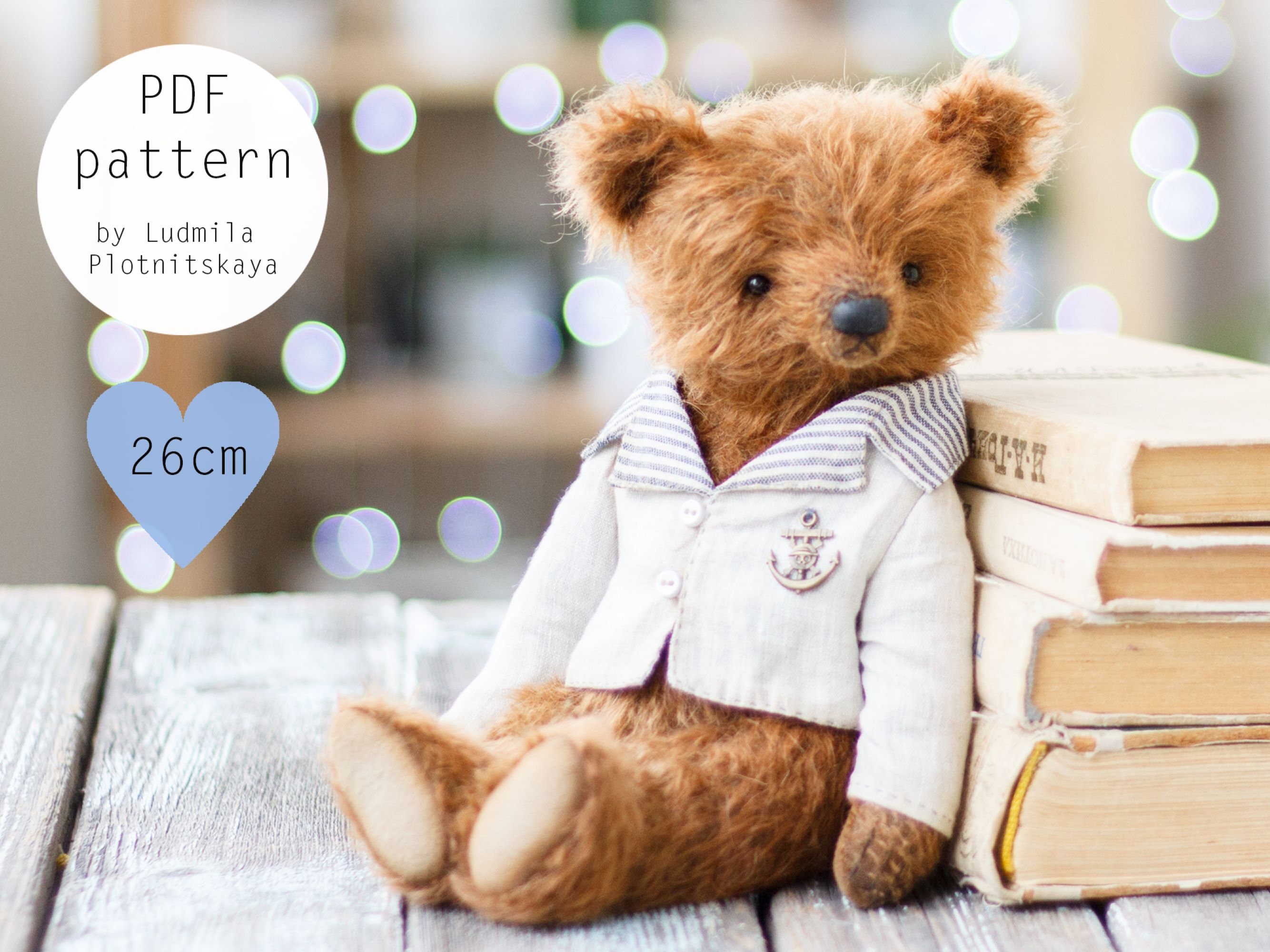 Artist Teddy Bear Pattern, Sewing Bear Pattern, Mohair Teddy , Stuffed ...