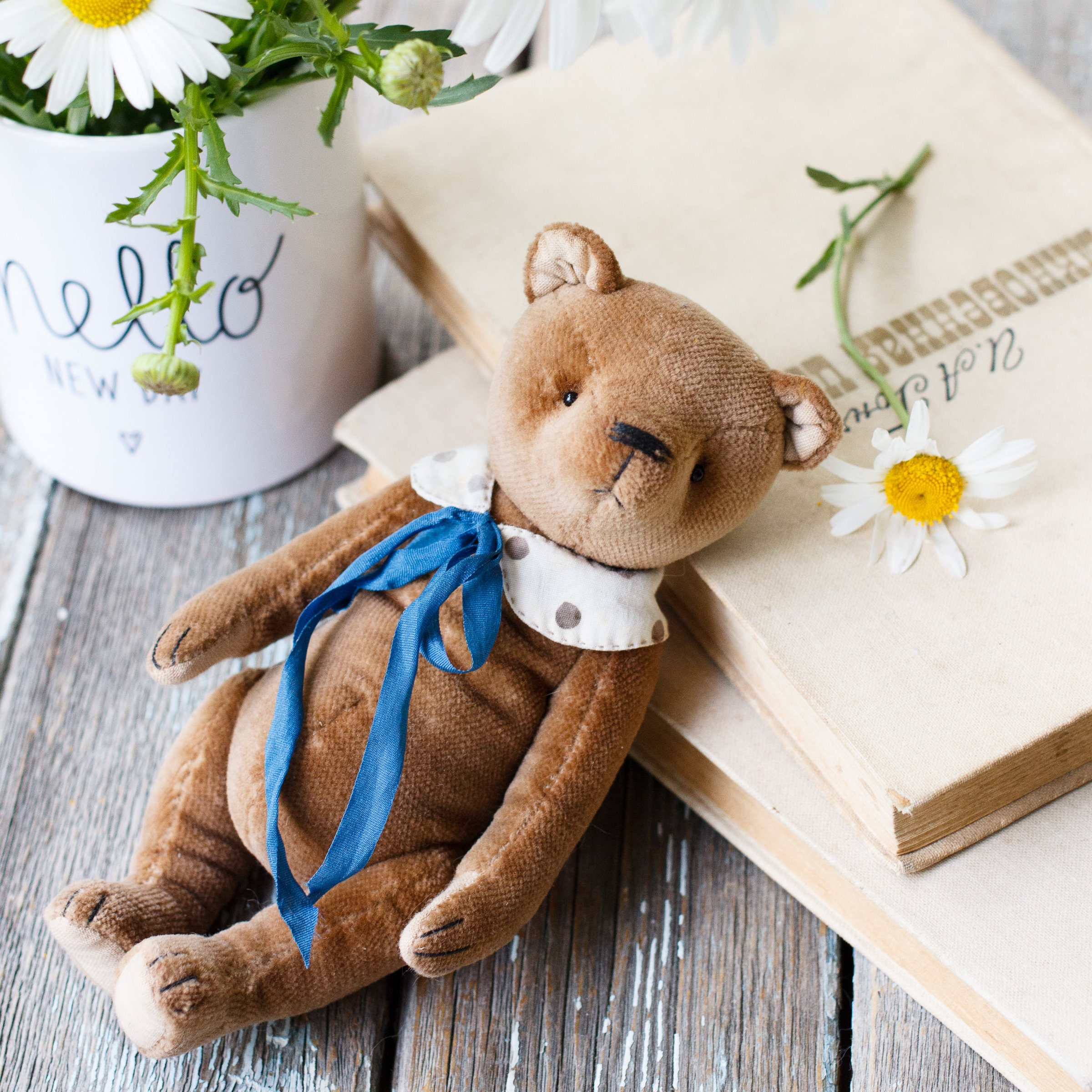 Velvet Teddy Bear Pattern ,17 Cm, Bear Sewing Pattern , Stuffed Bear ...