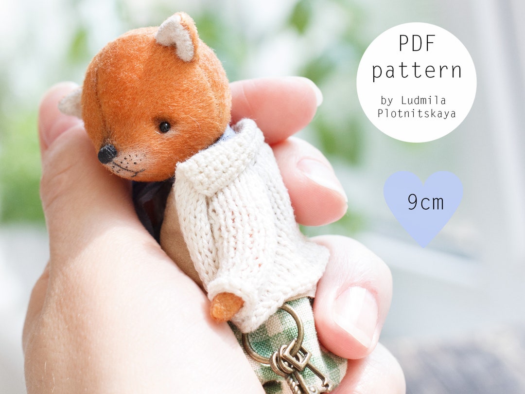 Miniature Teddy Fox Pattern , Fox Animal Pattern, Soft Toy Pattern 3.5 ...