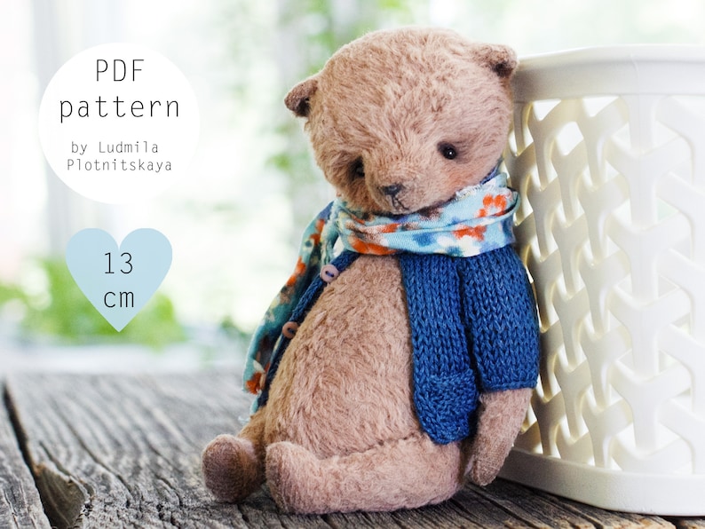 Artist Teddy Bear Pattern, Teddy Pattern, Teddy Bear, Soft Toy Pattern ...