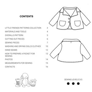 Teddy Blazer Sewing Pattern, Doll Clothes Pattern, Toy Dress Pattern ...
