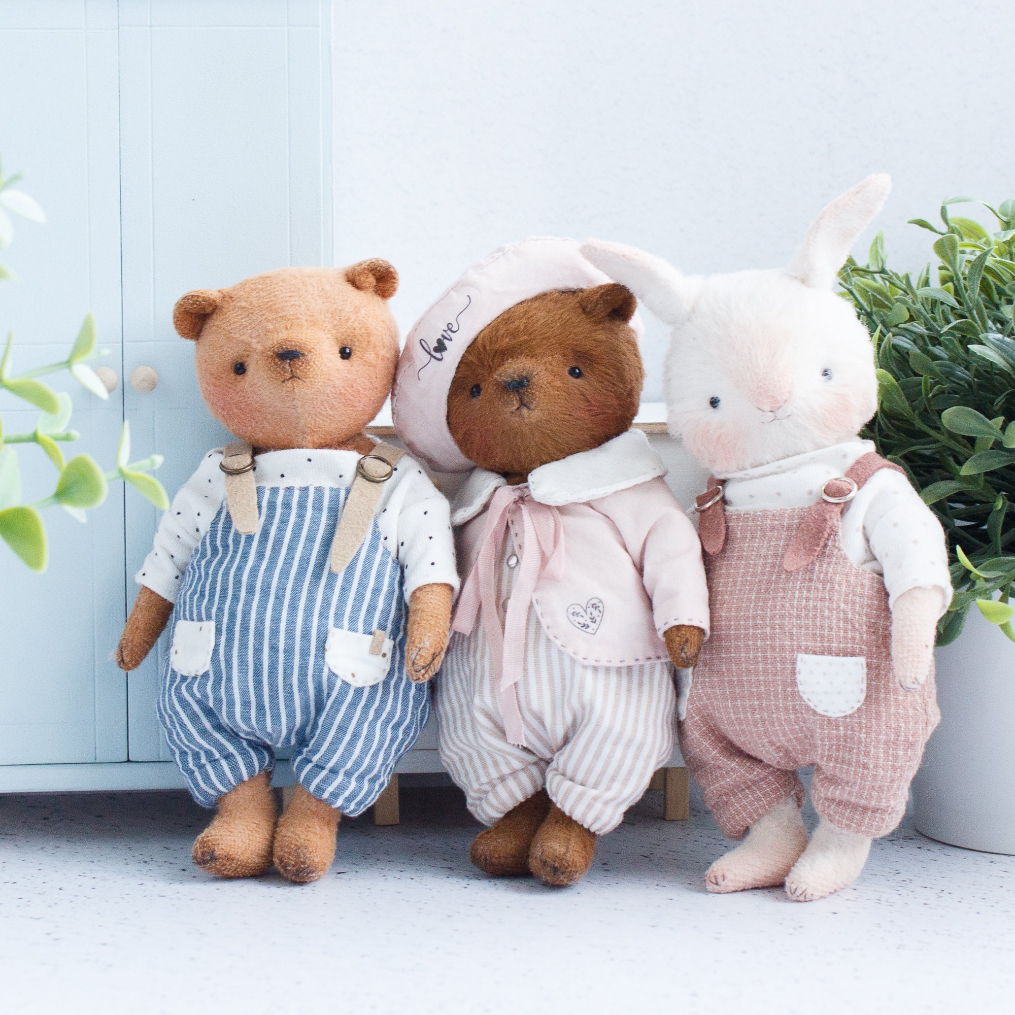 Miniature Teddy Bear Pattern, Teddy Bear Sewing Pattern, Artist Bear ...