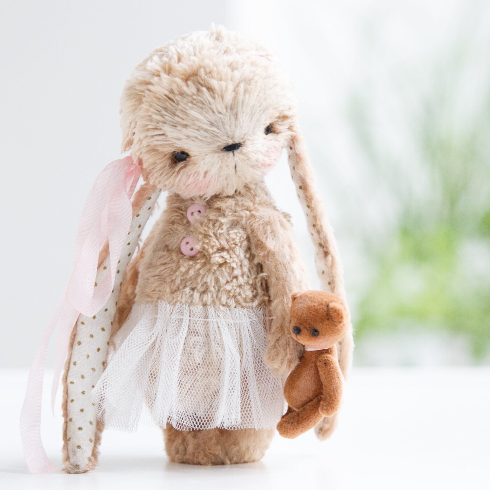 Artist Teddy Bunny Sewing Pattern, Ooak Miniature Teddy Bear Pattern ...