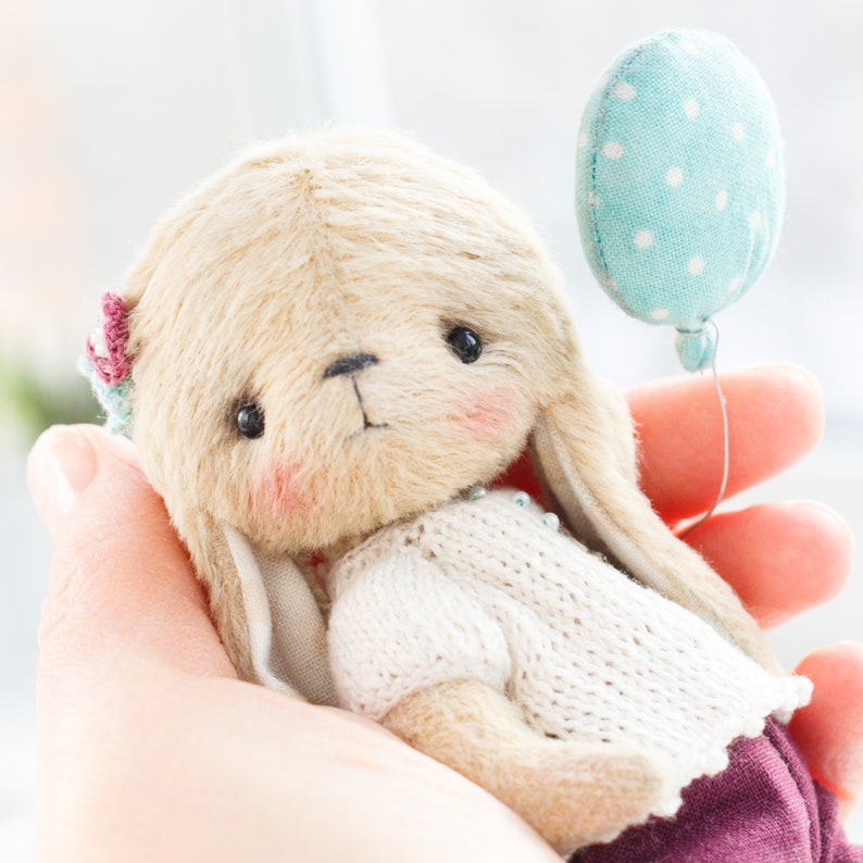 Artist Teddy Bunny Sewing Pattern, Teddy Bunny, Ooak Miniature Teddy ...