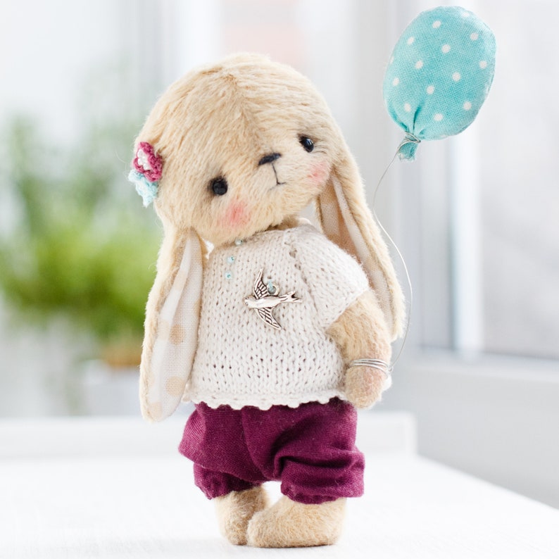 Artist Teddy Bunny Sewing Pattern, Teddy Bunny, Ooak Miniature Teddy ...