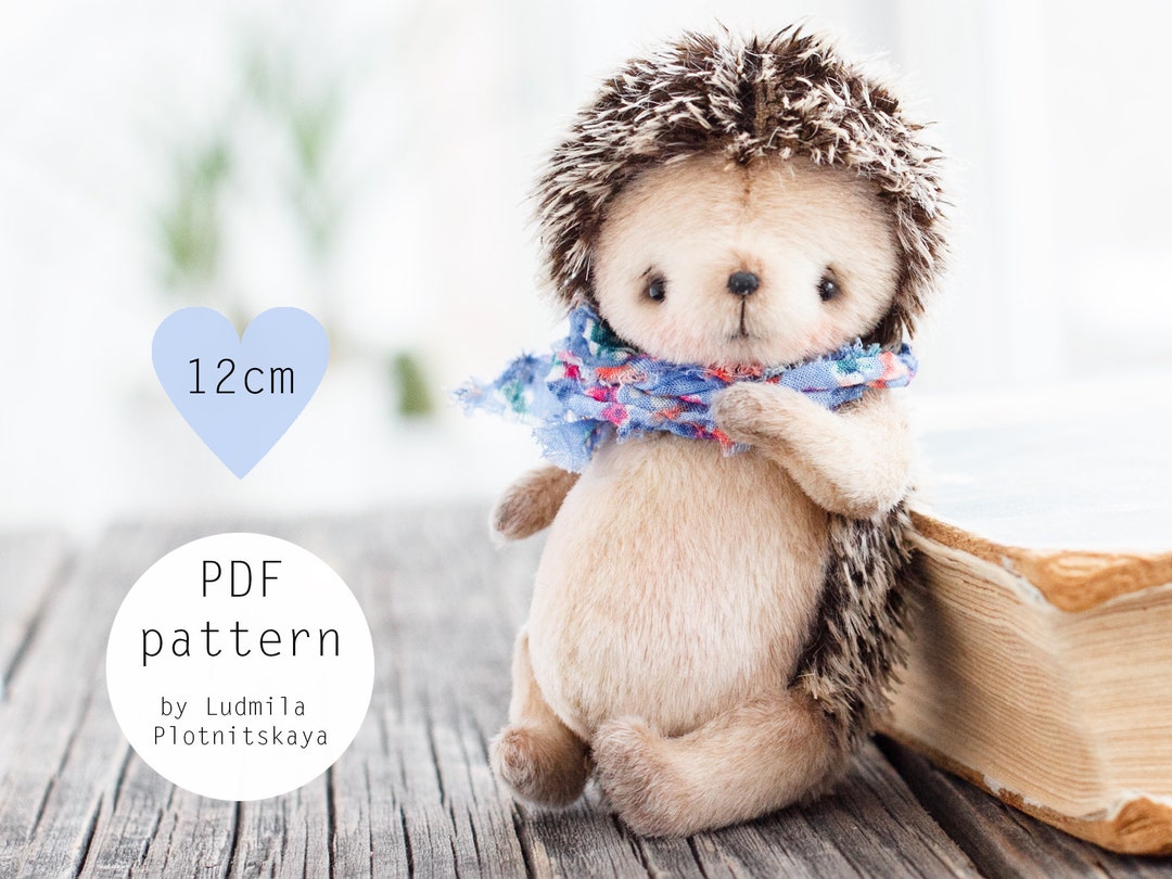 Hedgehog Sewing Pattern, Teddy Hedgehog Pattern, Miniature Teddy Bear ...