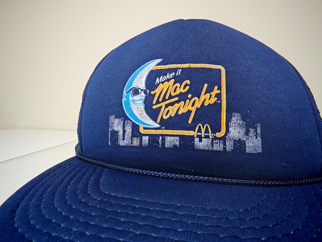 RARE Unworn 1980's Mcdonalds Make It Mac Tonight Trucker Snapback Hat ...