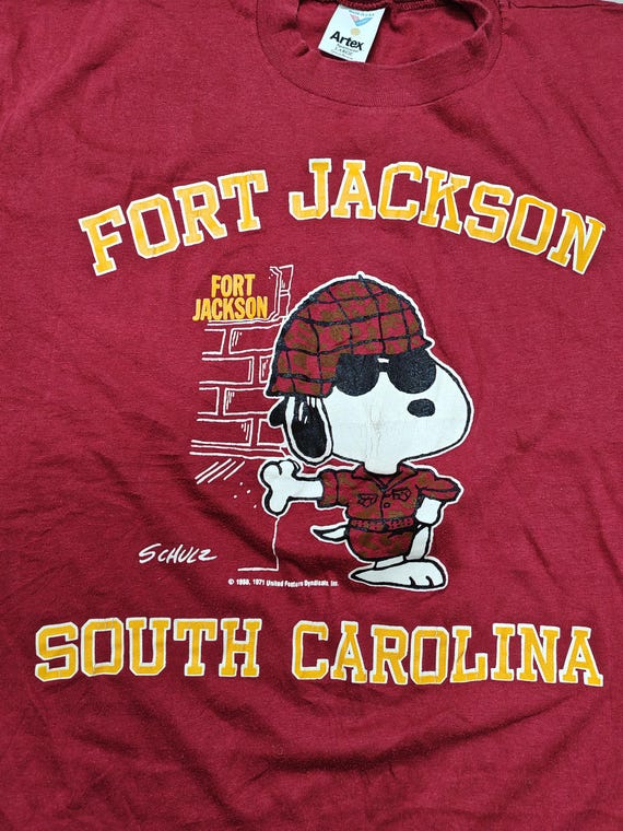 Rare 80s Snoopy Fort Jackson South Carolina Army Sing… - Gem