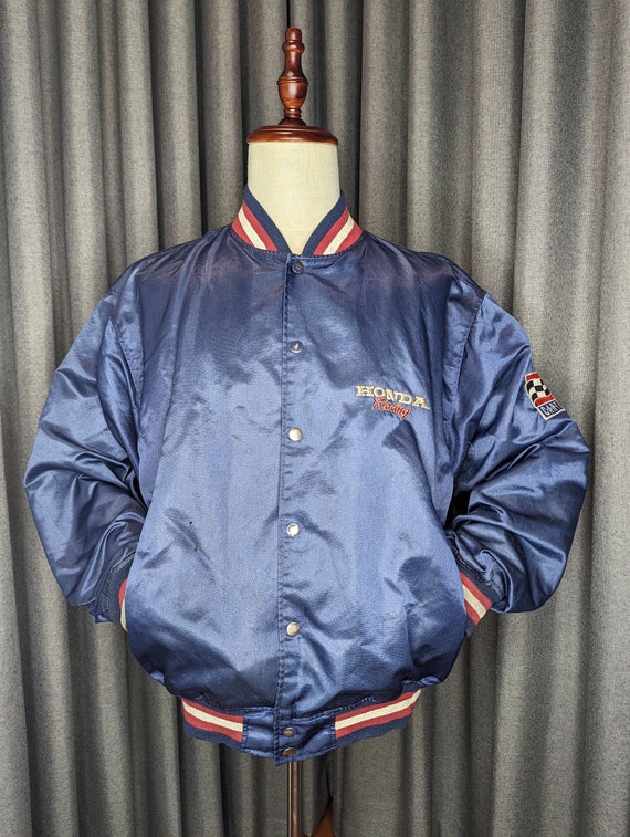 Rare 80s Honda Racing Motorsport Varsity Jacket Big L… - Gem
