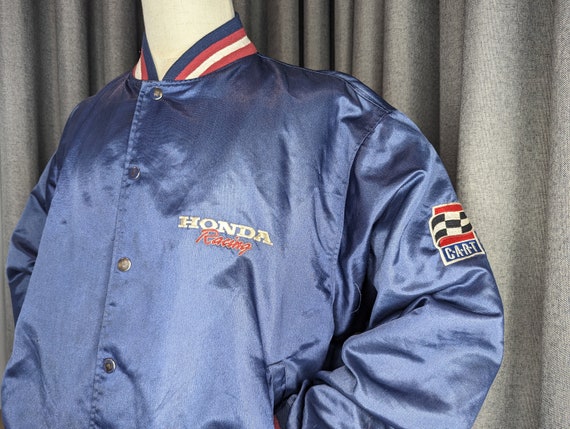 Rare 80s Honda Racing Motorsport Varsity Jacket Big L… - Gem