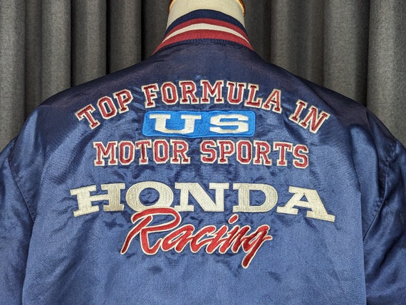 Rare 80s Honda Racing Motorsport Varsity Jacket Big L… - Gem