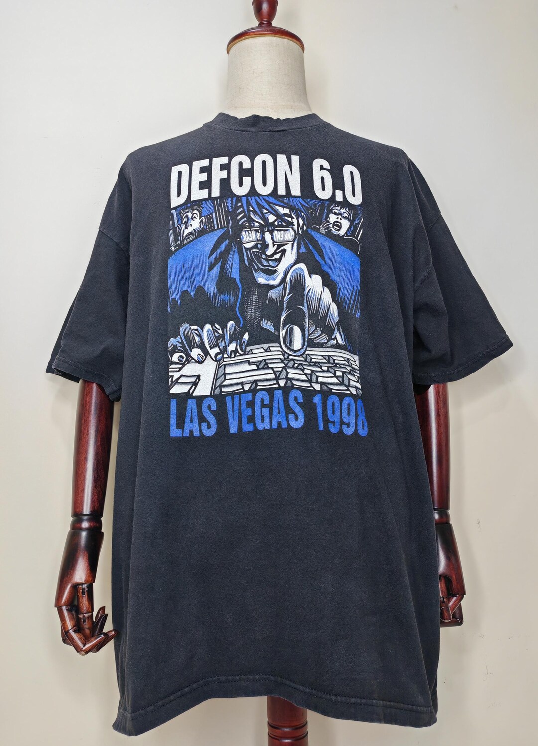 Rare 1996 Defcon 6 Las Vegas KMFDM Hacker Double Sided T-shirt the End ...