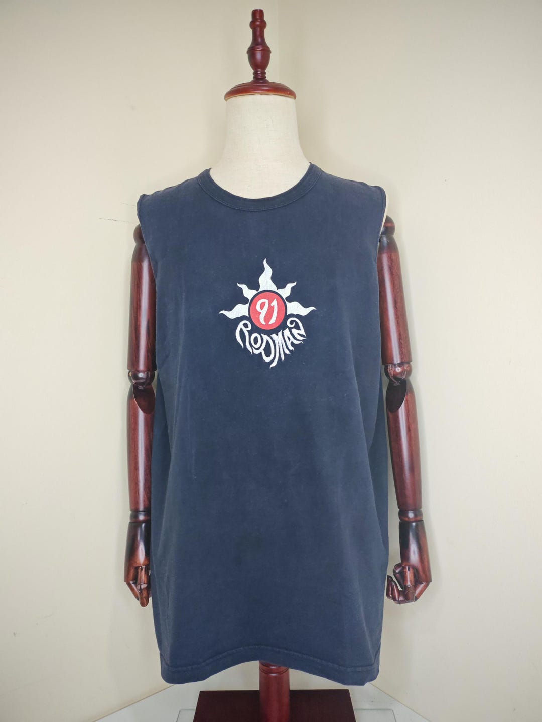 Rare Dennis Rodman X Converse 91 Chicago Bulls Sleevless Jersey Shirt ...