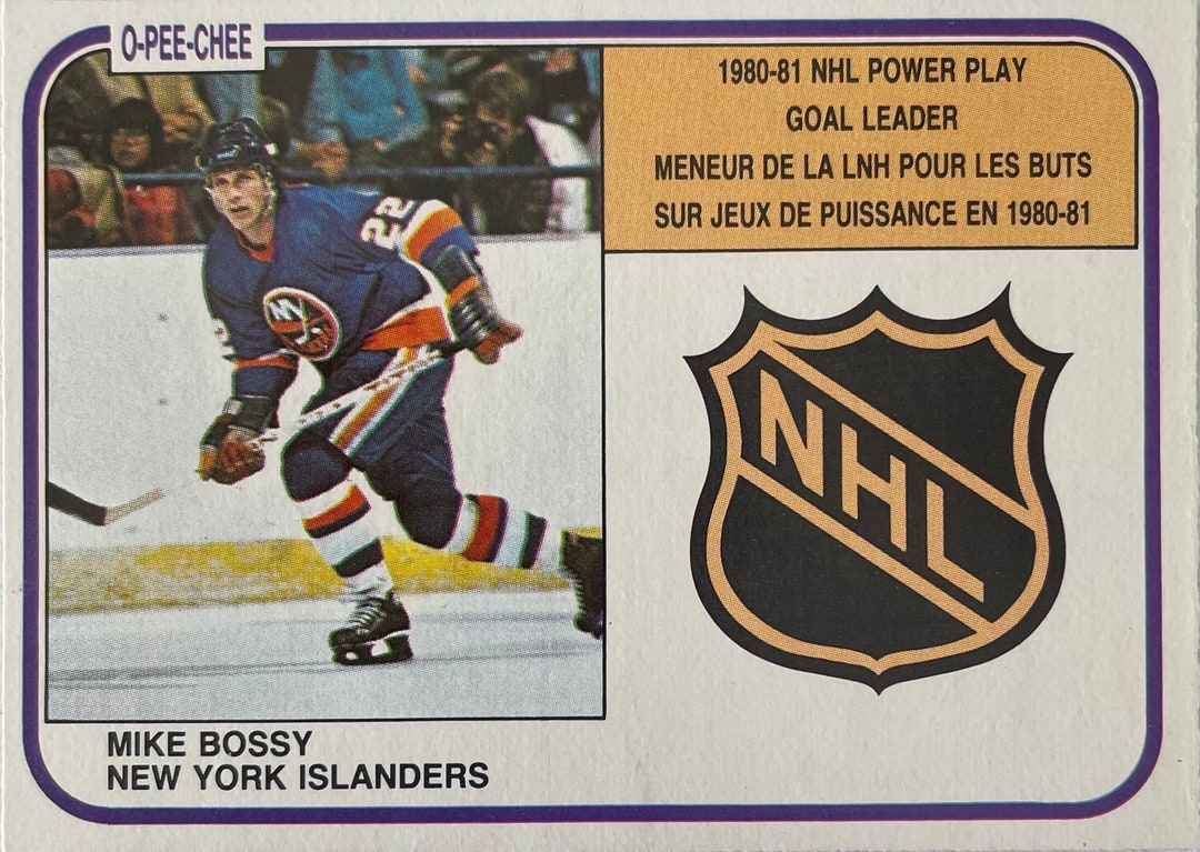 Mike Bossy Card #386 1980-81 NHL Power Play Goal Leaders New York ...