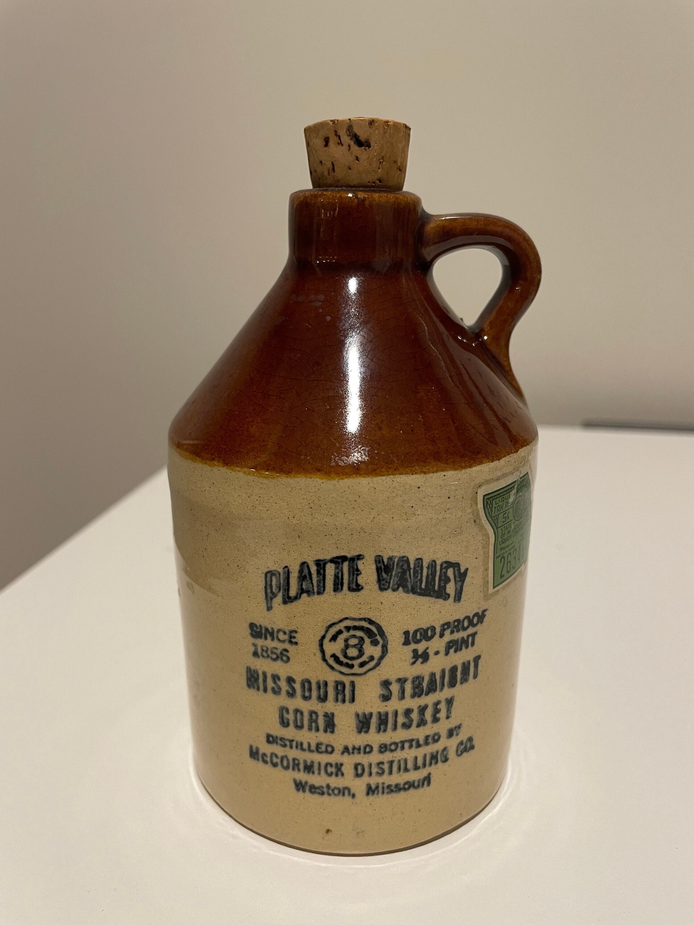 Vintage Mccormick Distilling Platte Valley Missouri Straight Corn ...