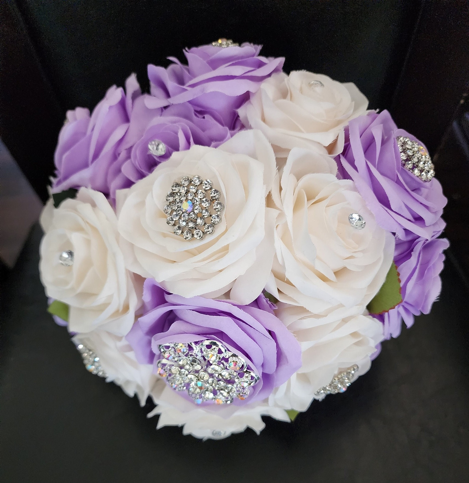 Lavender & Ivory Quinceanera Bouquet, Lavender and Ivory Quince Bouquet ...