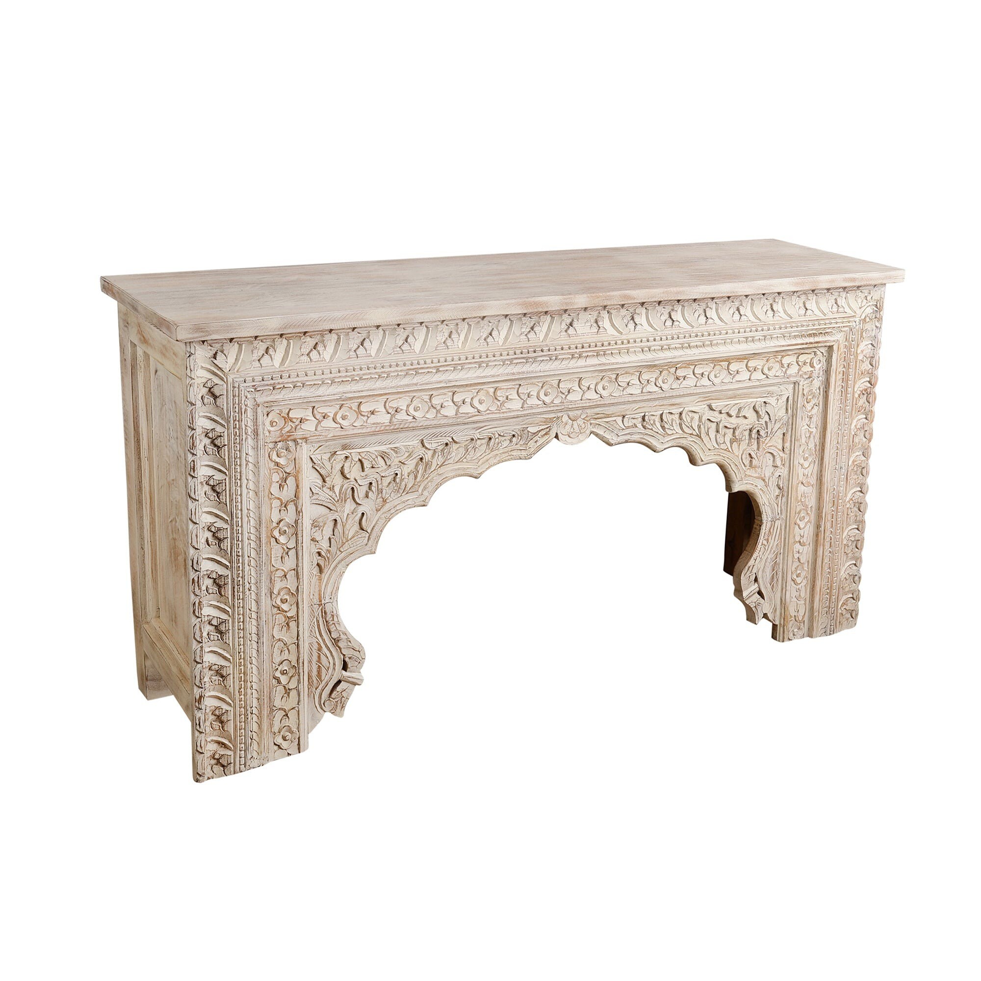 Console With Indian Hand Carving Vintage Wooden Console Antique Wooden ...