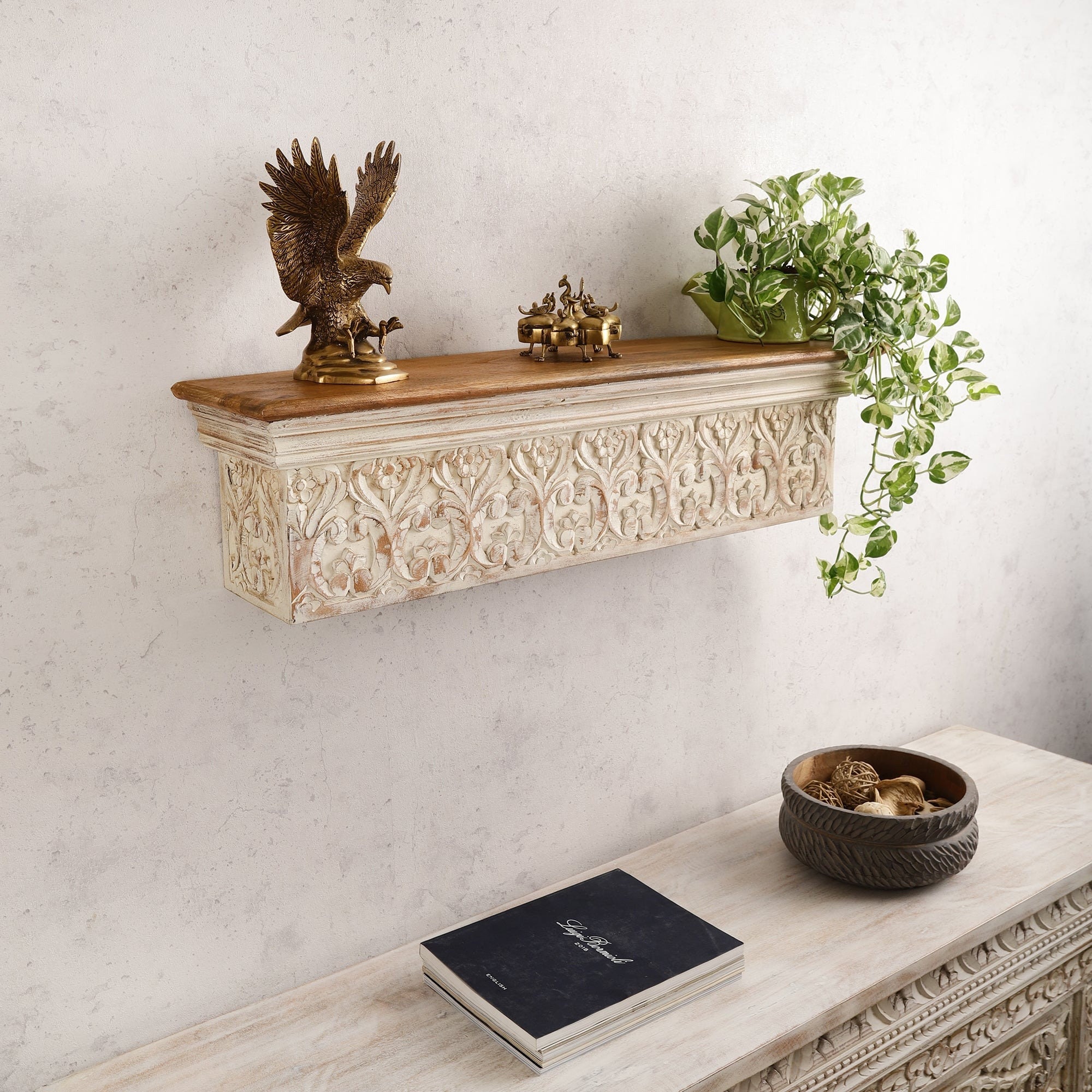 Wall Shelf Hand Carved Indian Wall Shelf for Home Vintage Hand - Etsy