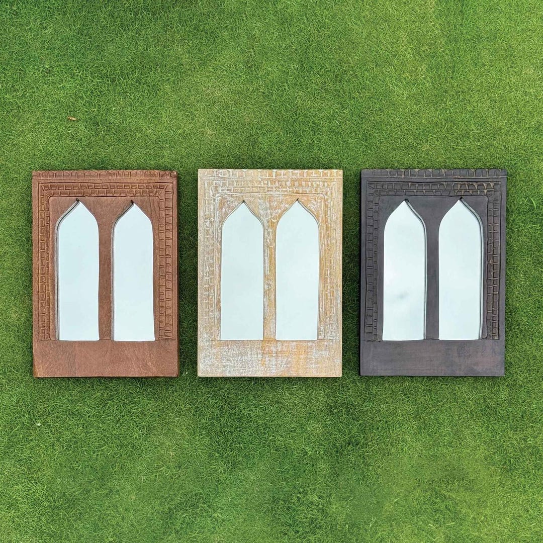 Grand Haveli Hand-carved Mango Wood Mirror Frame. - Etsy