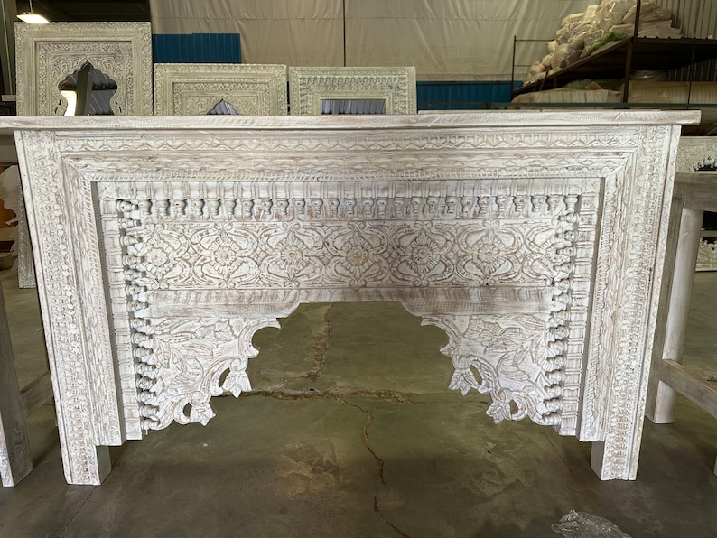 Console With Indian Hand Carving Vintage Wooden Console Antique Wooden ...