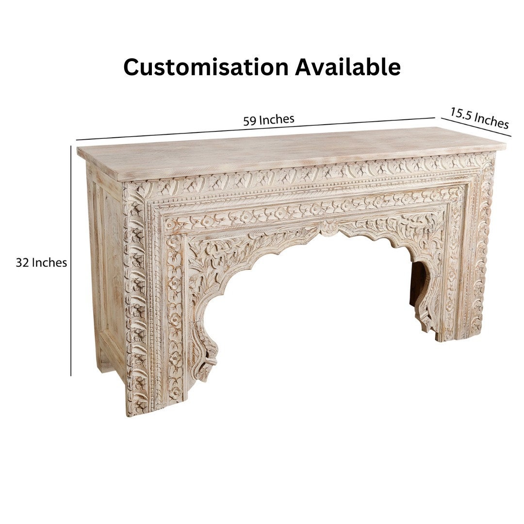 Console With Indian Hand Carving Vintage Wooden Console Antique Wooden ...