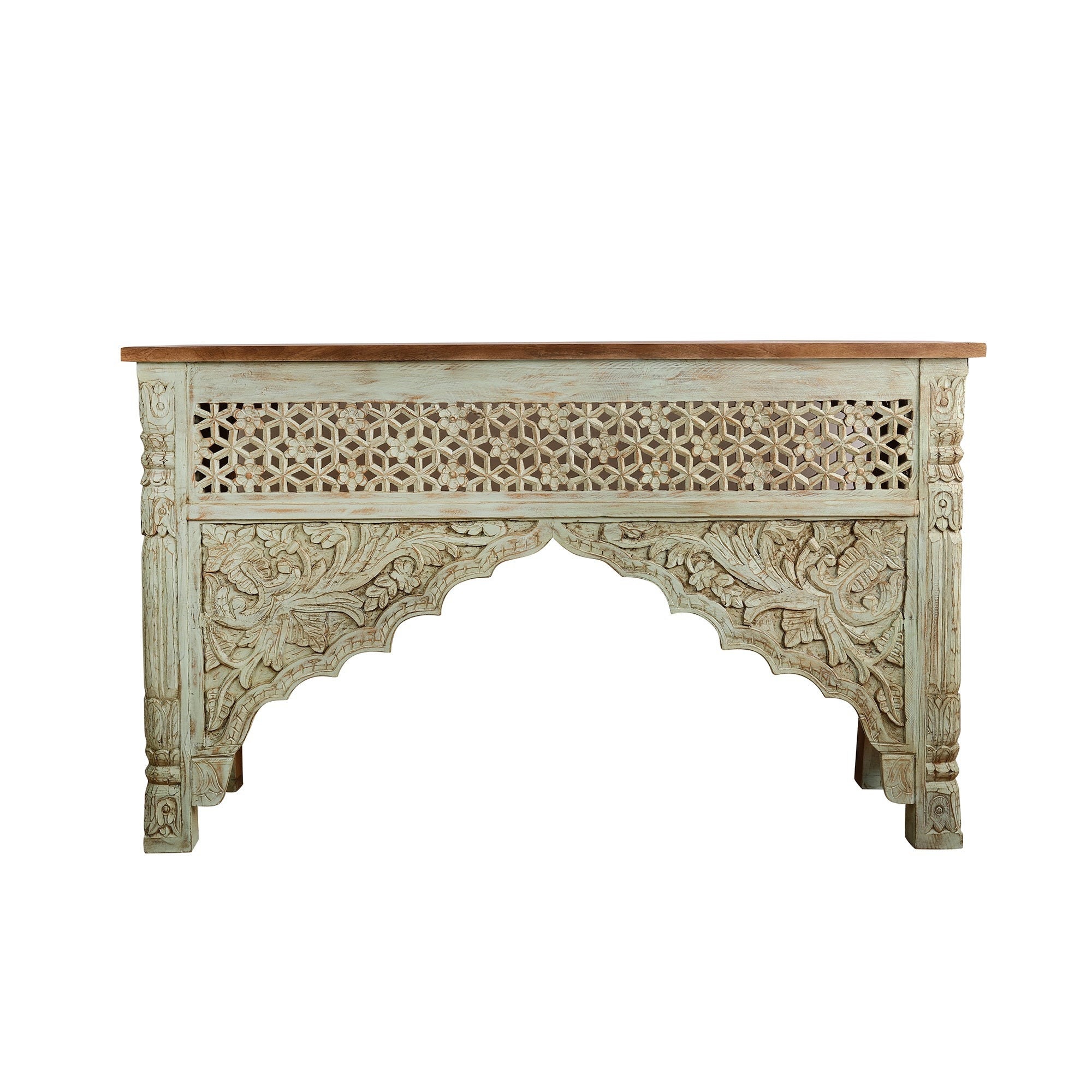 Hand Carved Indian Console Table: Vintage Wooden Entryway Furniture - Etsy