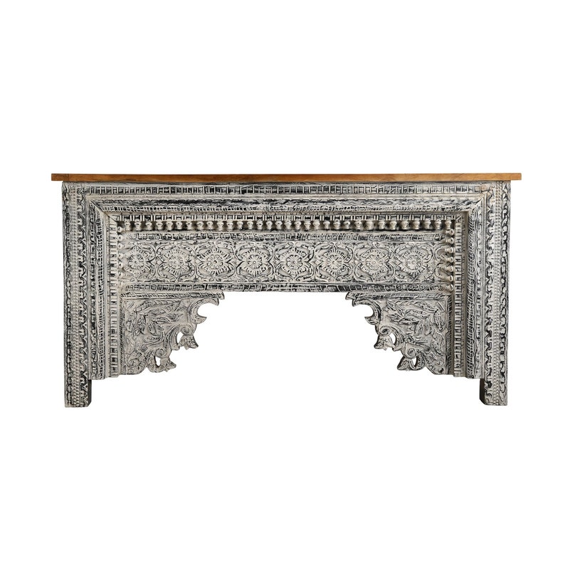 Console With Indian Hand Carving Vintage Wooden Console Antique Wooden ...