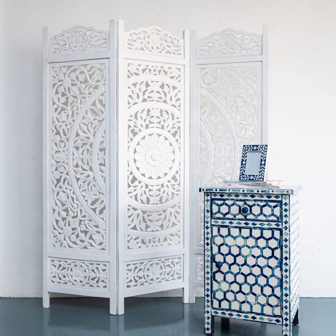 Indian Hand Carved Wall Screen Hand Carved Wall Divider Vintage Screen ...