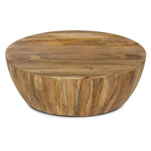 Wooden Coffee Table Round Table Wooden Cocktail Table Unique Table Hand ...
