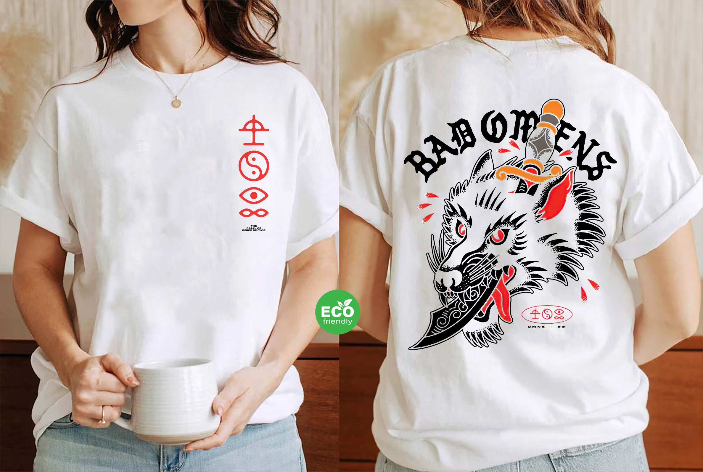 Bad Omens Band Wolf Dagger 2023 Shirt, A Tour Of The Concrete Jungle Tour 2023 Designed & Sold ...