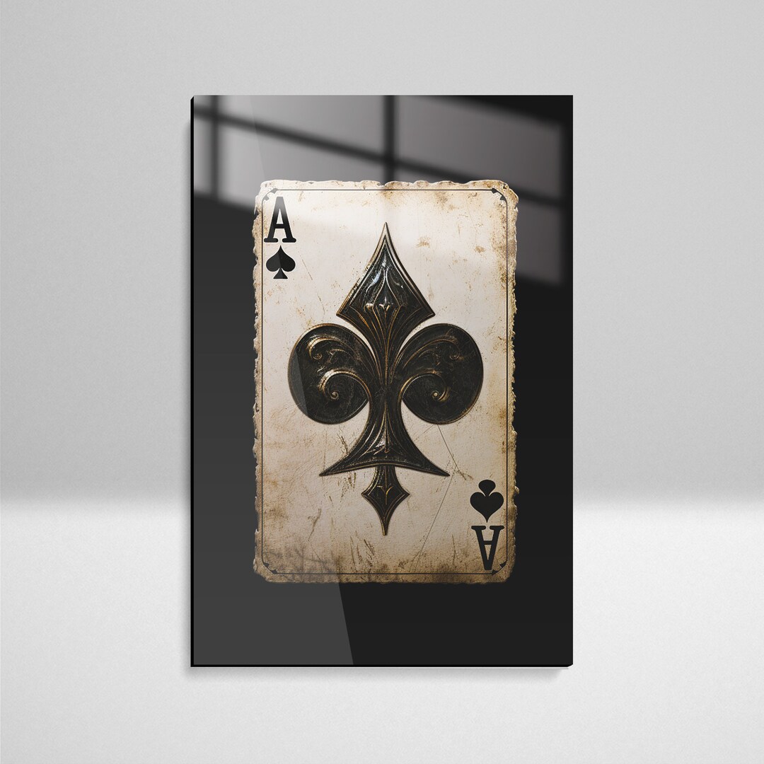 Epic Worn Ace of A Deck Mystical Wall Mural for Players and Collectors ...