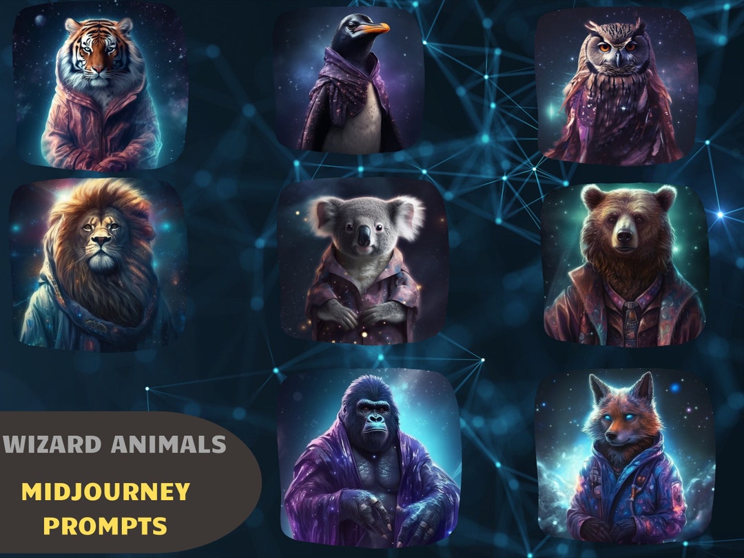 AI Professional Midjourney Prompt Wizard Animals Enchanted - Etsy